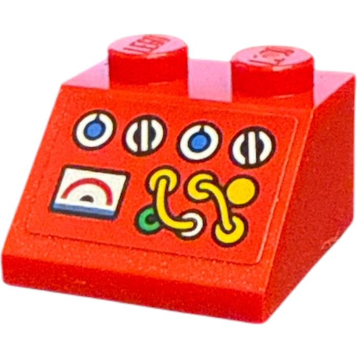 LEGO Slope 2 x 2 (45°) with plug connection with yellow cable and ...