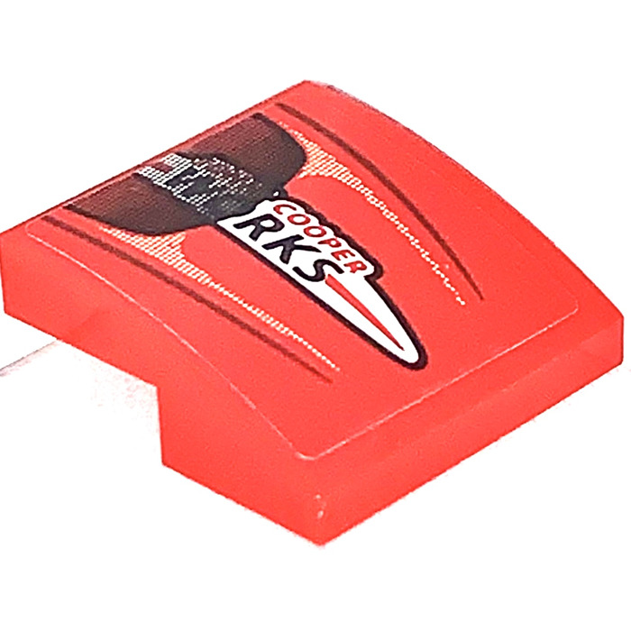 LEGO Red Slope 2 x 2 Curved with Cooper Works Sticker (15068) | Brick ...