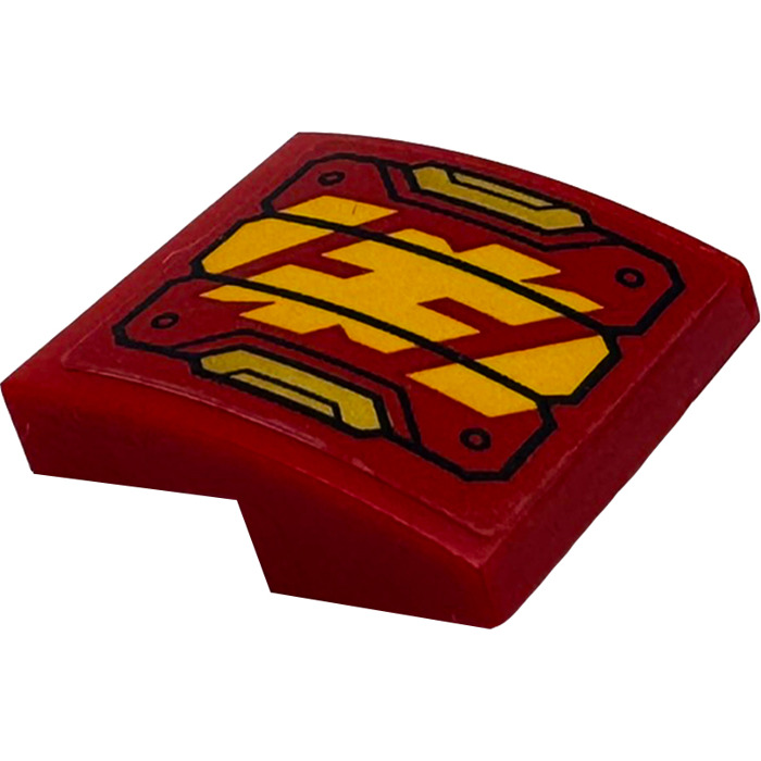 LEGO Slope 2 x 2 Curved with NINJAGO Symbol Sticker (15068) | Brick Owl ...