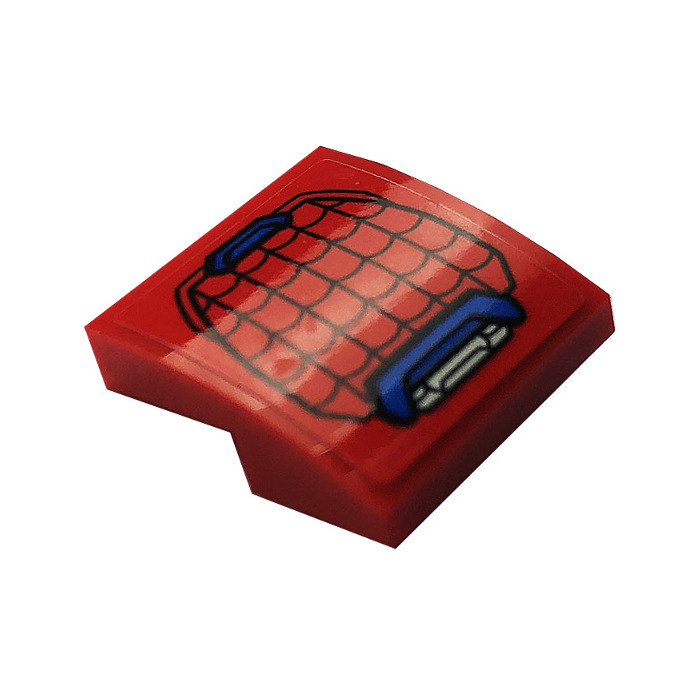 LEGO Red Slope 2 x 2 Curved with Spider-Mech Shoulder Sticker (15068 ...