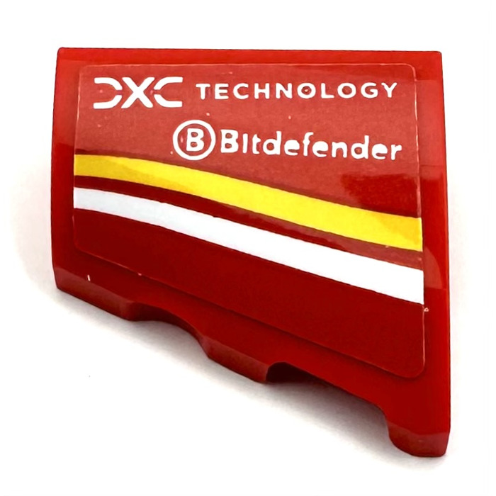 LEGO Slope 2 x 2 x 0.6 Curved Angled Right with DXC TECHNOLOGY ...