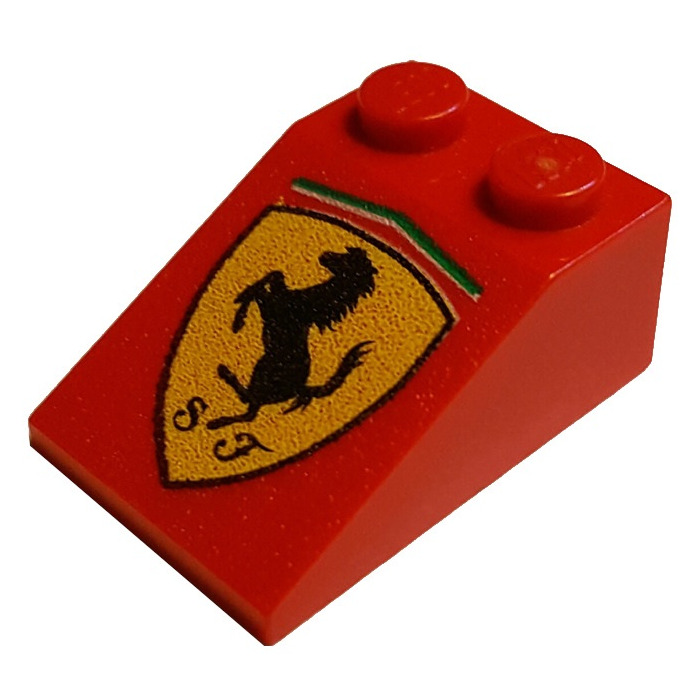 LEGO Red Slope 2 x 3 (25°) with Ferrari Logo (3298 / 83933) | Brick Owl ...