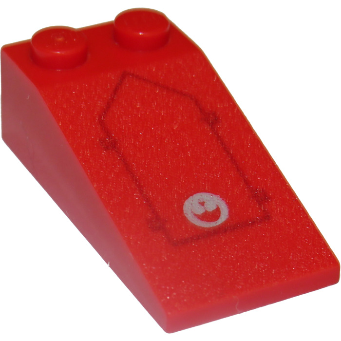 LEGO Red Slope 2 x 4 (18°) with Rebel A-Wing Panel Printing (30363 / ...