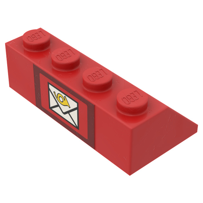 LEGO Slope 2 x 4 (45°) with Envelope Logo Sticker (3037) | Brick Owl ...