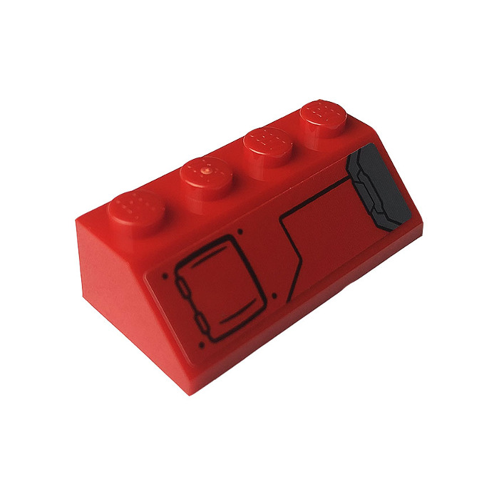 LEGO Slope 2 x 4 (45°) with Hatch, Vents (Right) Sticker (3037) | Brick ...