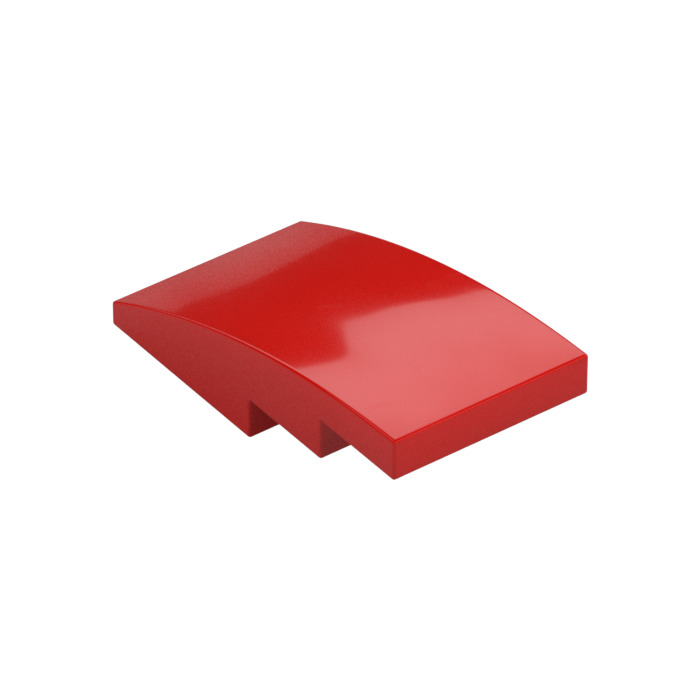 LEGO Red Slope 2 x 4 Curved with Black Line (93606) | Brick Owl - LEGO ...