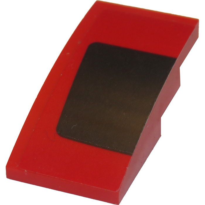 LEGO Slope 2 x 4 Curved with Black Rectangle (Left Side) Sticker (93606 ...