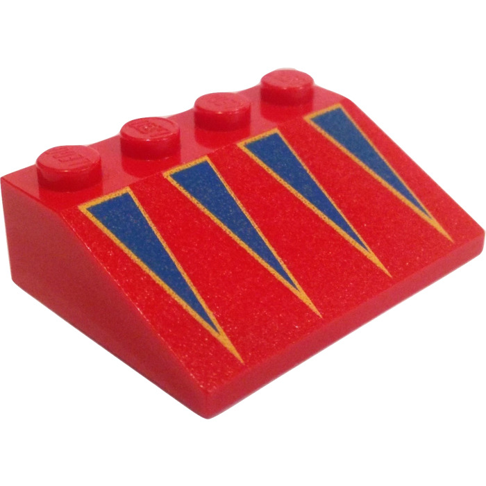 LEGO Slope 3 x 4 (25°) with Blue Triangles (3297 / 82891) | Brick Owl ...