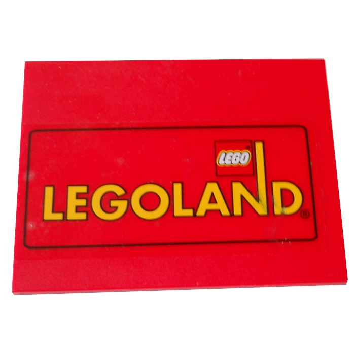 LEGO Red Slope 6 x 8 (10°) with Legoland Sticker (4515) | Brick Owl ...