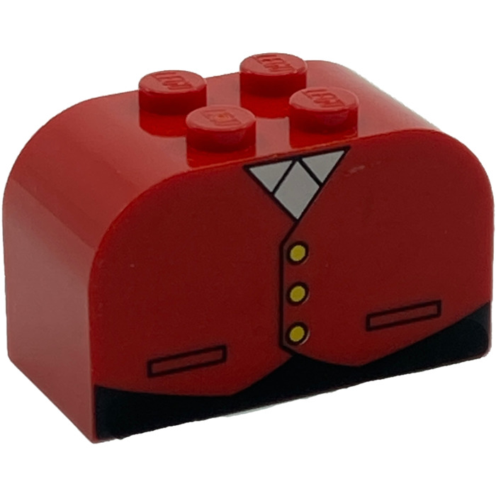 LEGO Slope Brick 2 x 4 x 2 Curved with Vest (4744) | Brick Owl - LEGO ...