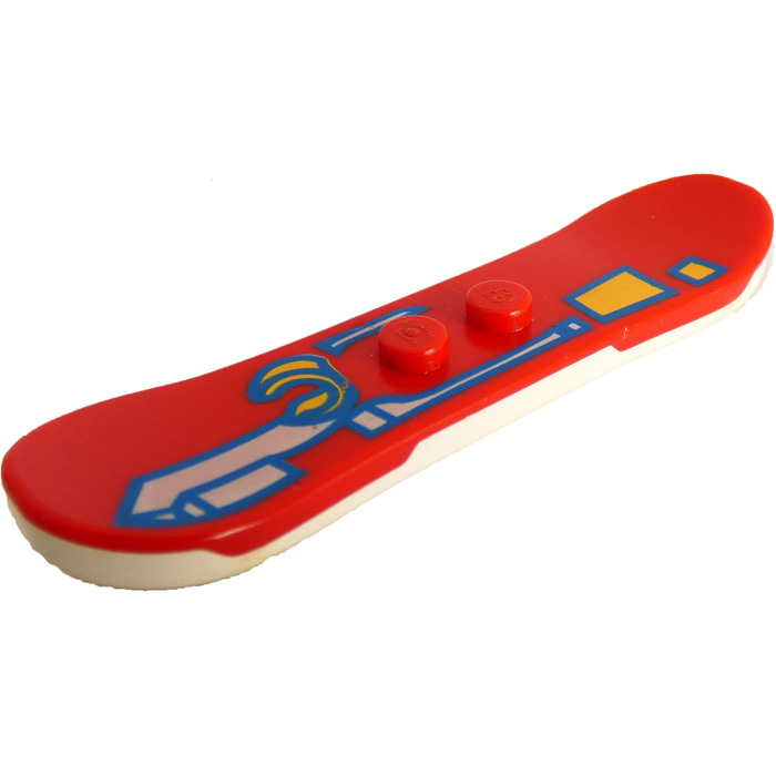 LEGO Snowboard (Long) with Blue, White and Yellow (46203) | Brick Owl ...