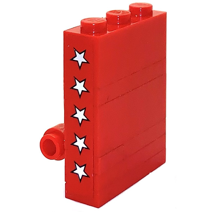 LEGO Red Stickered Assembly with MACH II and 5 Stars | Brick Owl - LEGO ...