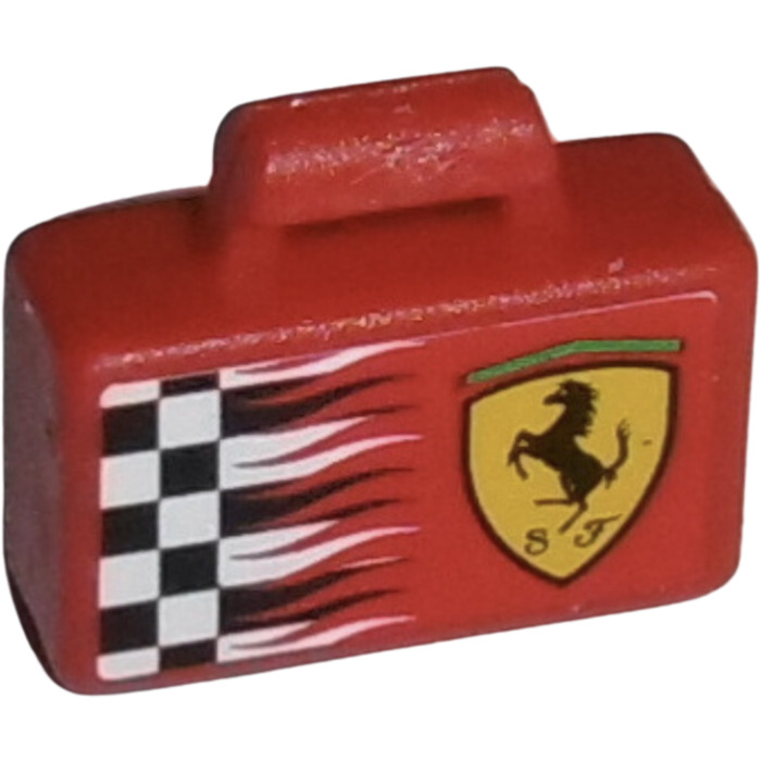LEGO Suitcase (Small) with Ferrari Logo and Black and White Checks ...