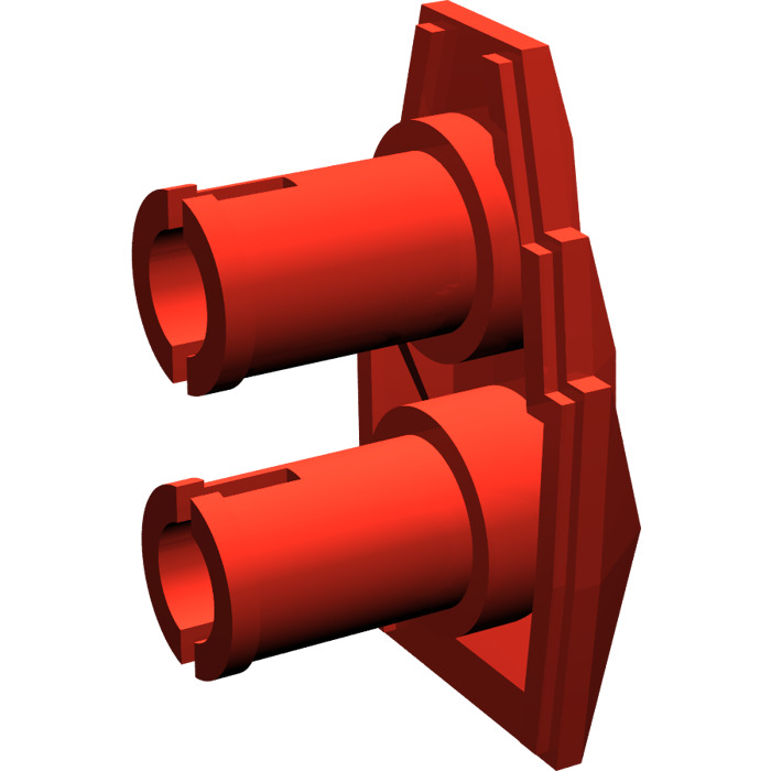LEGO Red Technic Connector 1 x 2 with Two Pins and Stepped Wedge (47501 ...