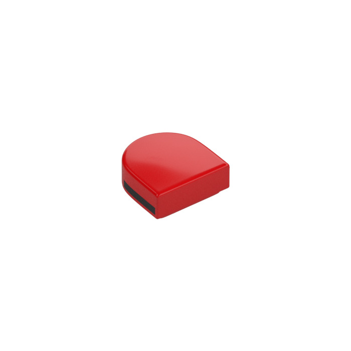 LEGO Red Tile 1 x 1 Half Oval with Black Line (24246) | Brick Owl ...