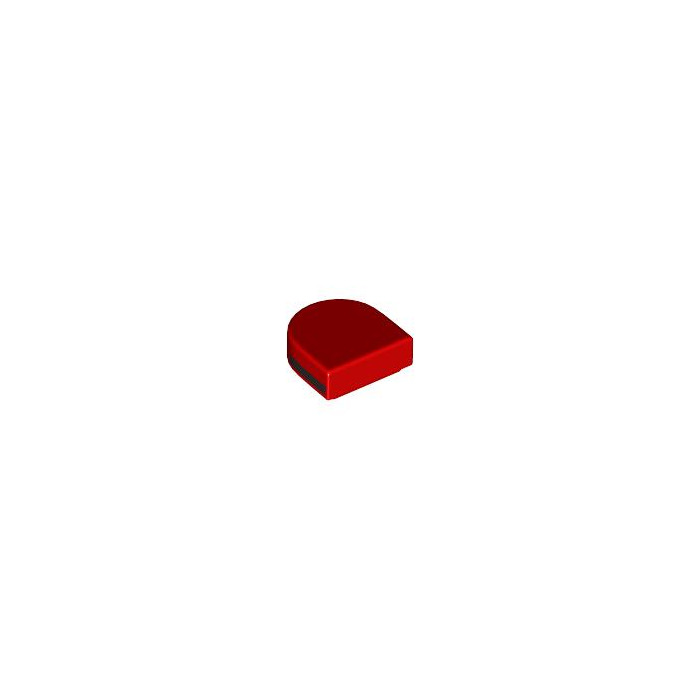 LEGO Red Tile 1 x 1 Half Oval with Black Line (24246) | Brick Owl ...