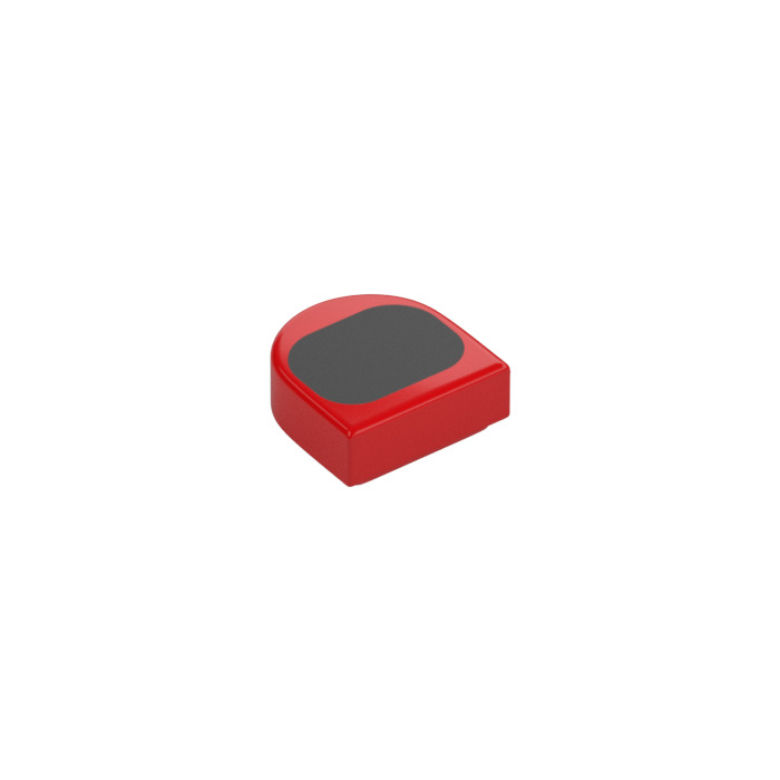 LEGO Tile 1 x 1 Half Oval with Black Oval (112504 / 112543) | Brick Owl