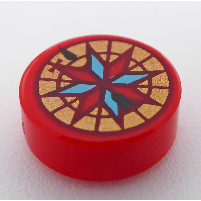 LEGO Tile 1 x 1 Round with Compass with Azure (35380 / 101984) | Brick ...