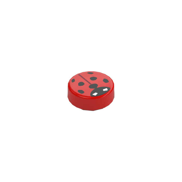 LEGO Tile 1 x 1 Round with Ladybug (98138 / 104742) | Brick Owl