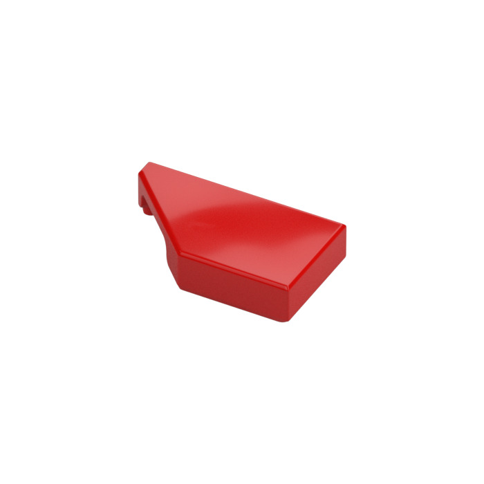 LEGO Red Tile 1 x 2 45° Angled Cut Left with Black Line (5091) | Brick Owl