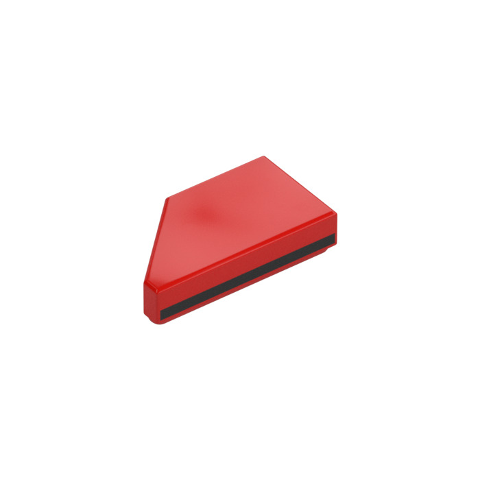 LEGO Tile 1 x 2 45° Angled Cut Right with Black Line (5092) | Brick Owl