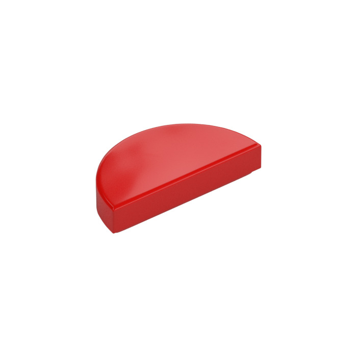 LEGO Red Tile 1 x 2 Half Circle (1748) | Brick Owl