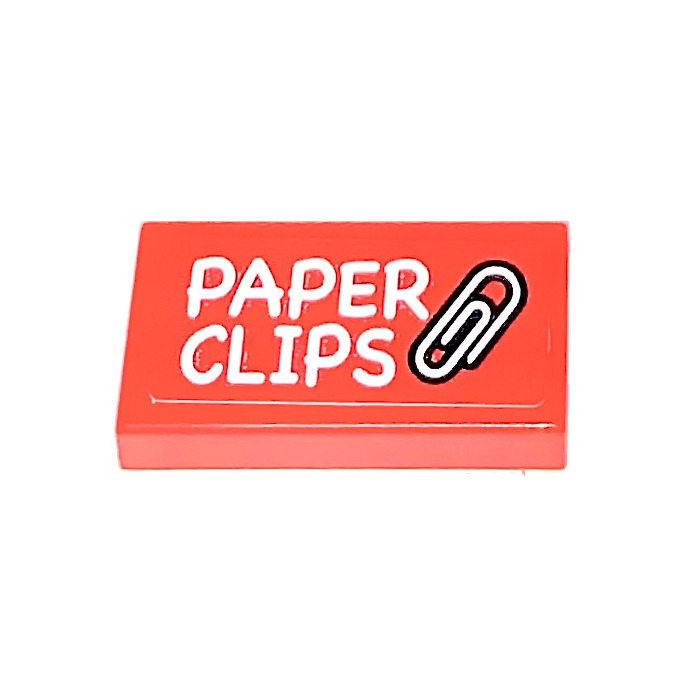 LEGO Tile 1 x 2 with Bert‘s Collection of Paper Clips Sticker with ...