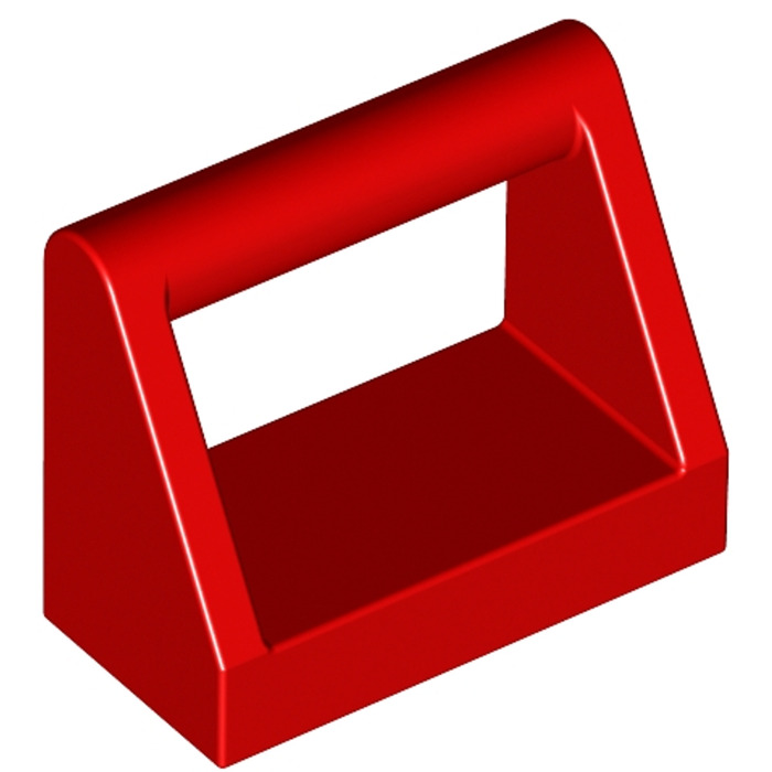LEGO Red Tile 1 x 2 with Handle (2432) | Brick Owl - LEGO Marketplace