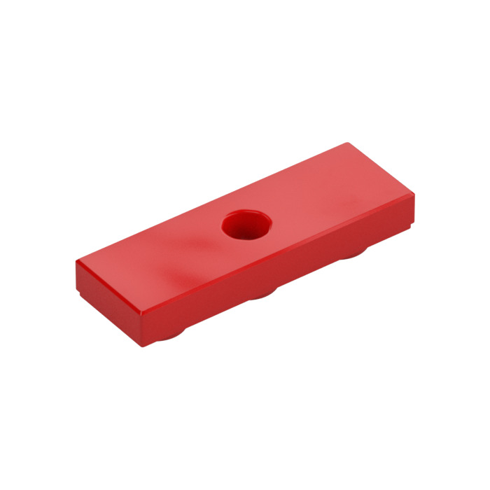 LEGO Red Tile 1 x 3 Inverted with Hole (35459) | Brick Owl