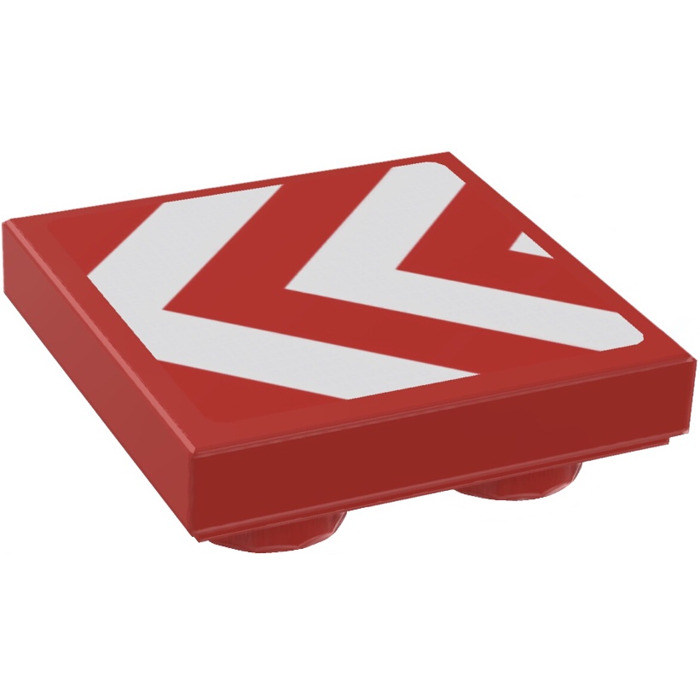 LEGO Tile 2 x 2 Inverted with White Chevrons Sticker (11203) | Brick ...