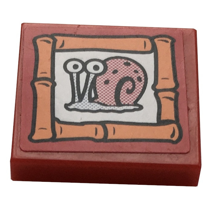LEGO Red Tile 2 x 2 with Gary Sticker with Groove (3068) | Brick Owl ...