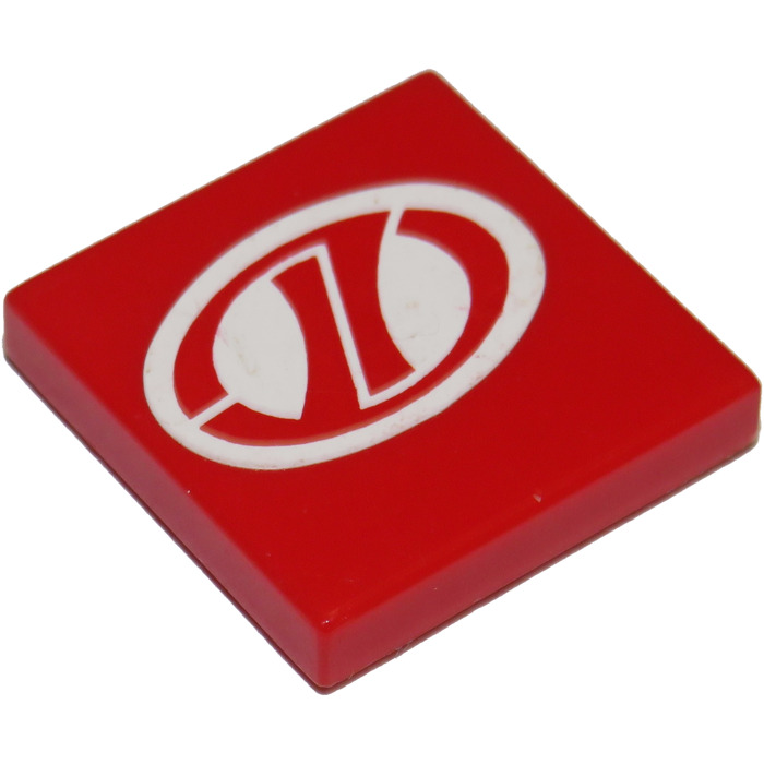 LEGO Red Tile 2 x 2 with 'LT' Logo 8422 Sticker with Groove (3068 ...