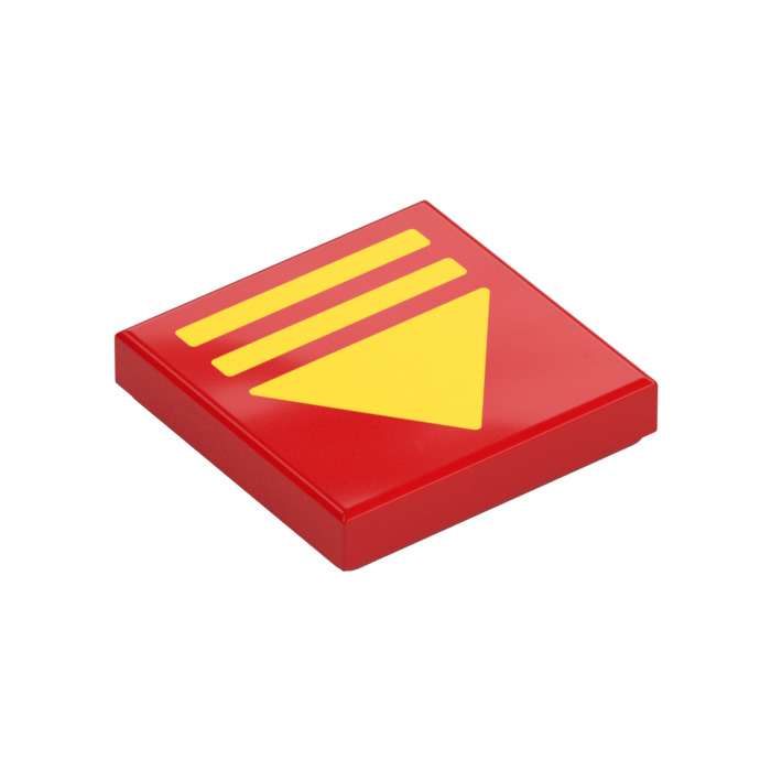 LEGO Tile 2 x 2 with Yellow Lines and Triangle with Groove (3068 / ...