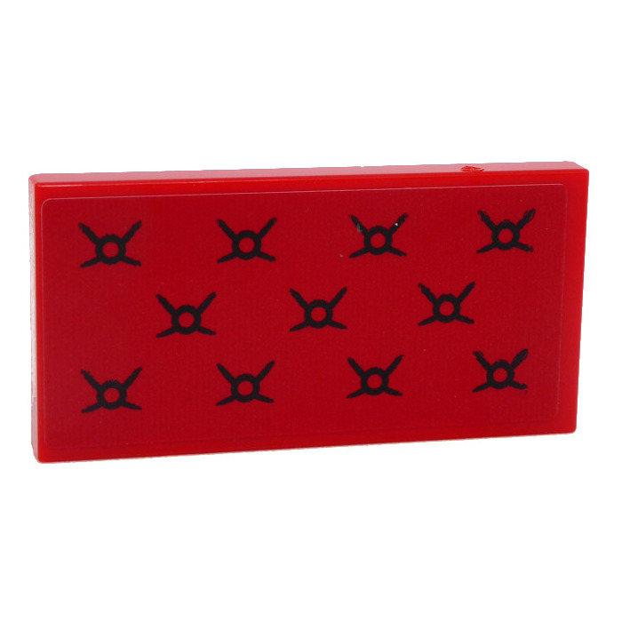 LEGO Red Tile 2 x 4 Inverted with Red Moleskin Sticker (3395) | Brick ...