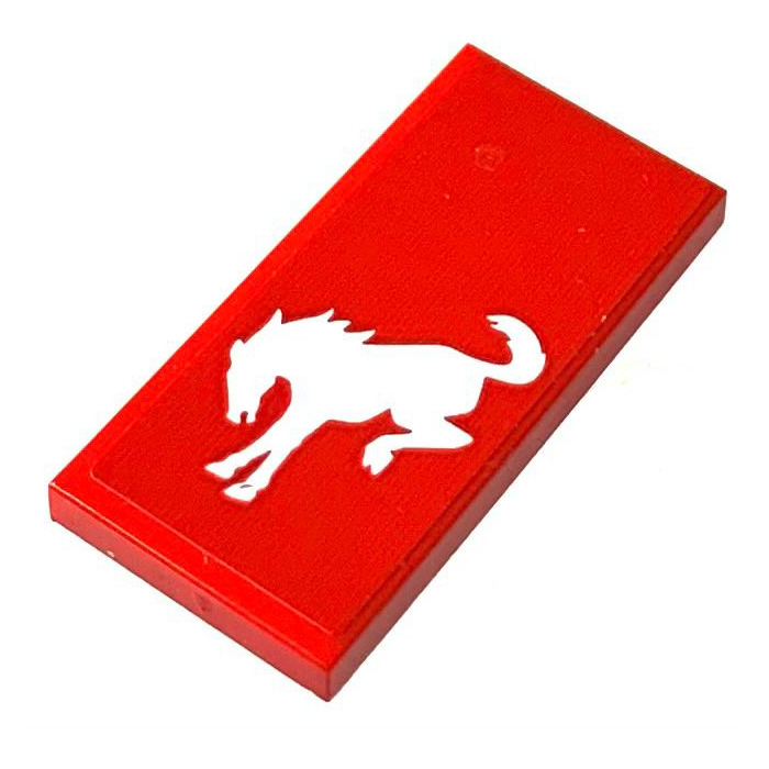 LEGO Tile 2 x 4 with White Horse Sticker (87079) | Brick Owl - LEGO ...