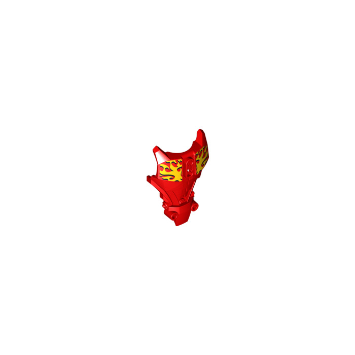 LEGO Red Torso Armor with Chest and Hip Holes with Yellow Flames (73711 ...