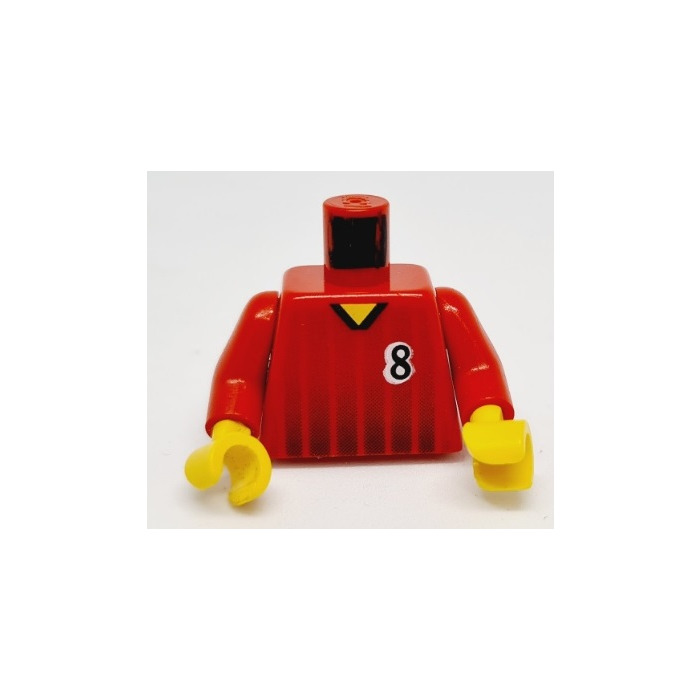 LEGO Torso with Fading Black Stripes and Number 8 (973) | Brick Owl ...