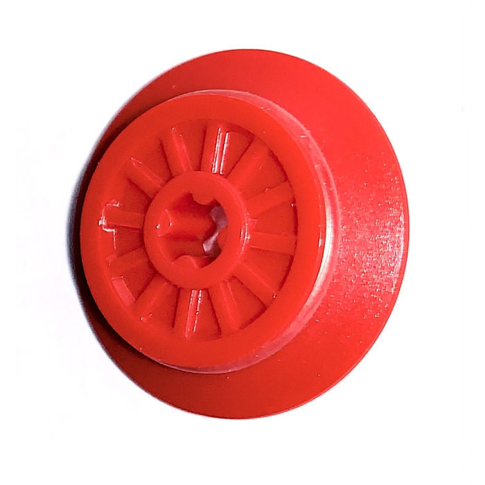 LEGO Red Train Wheel with Axle Hole and Friction Band (55423 / 65629 ...