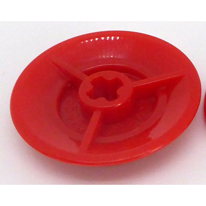 LEGO Red Train Wheel with Axle Hole and Friction Band (55423 / 65629 ...