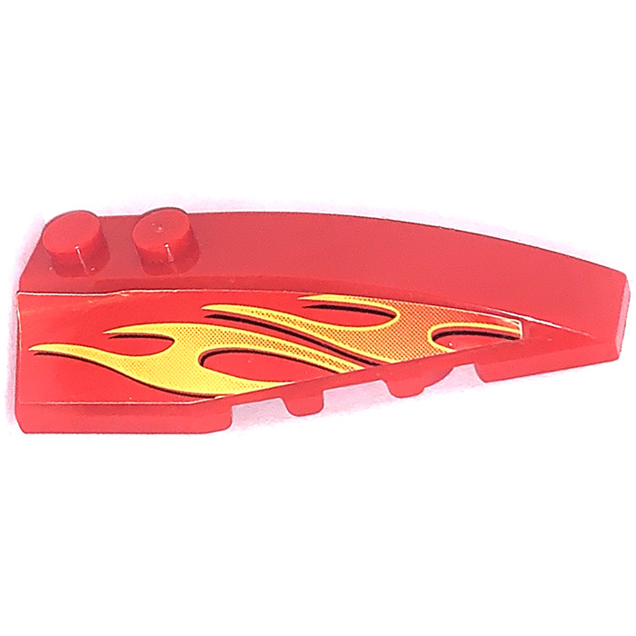 LEGO Wedge 2 x 6 Double Right with Flames Sticker (41747) | Brick Owl ...