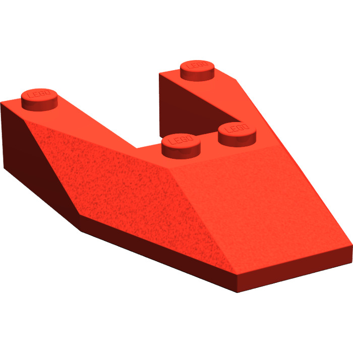 LEGO Red Wedge 6 x 4 Cutout without Stud Notches (6153) | Brick Owl ...
