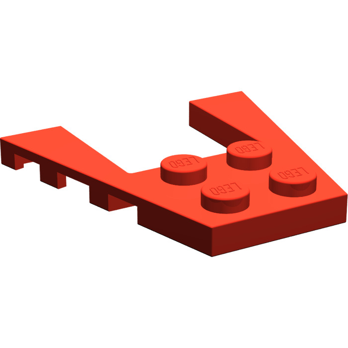 LEGO Red Wedge Plate 4 x 4 with 2 x 2 Cutout (41822 / 43719) | Brick ...