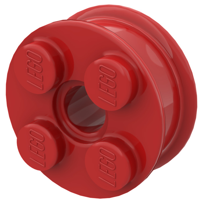 LEGO Red Wheel Rim Ø10 x 17.4 with Studs and Pin Hole (6248) | Brick ...