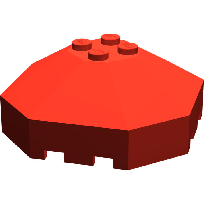 LEGO Red Windscreen 6 x 6 Octagonal Canopy without Axle Hole | Brick ...