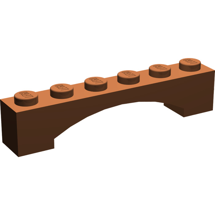 LEGO Reddish Brown Arch 1 x 6 Raised Bow (92950) | Brick Owl - LEGO ...