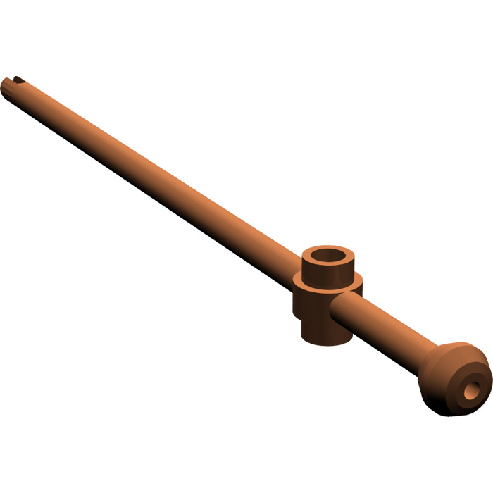 LEGO Reddish Brown Bar 12 with Hollow Studs, Towball, and Slit (6076 ...