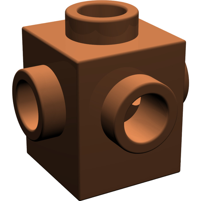 LEGO Reddish Brown Brick 1 x 1 with Studs on Four Sides (4733) | Brick ...
