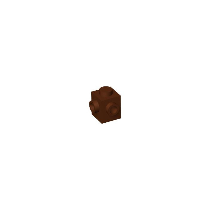 LEGO Reddish Brown Brick 1 x 1 with Two Studs on Adjacent Sides (26604 ...