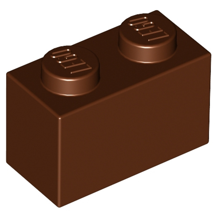 LEGO Reddish Brown Brick 1 x 2 with Bottom Tube (3004 / 93792) | Brick ...