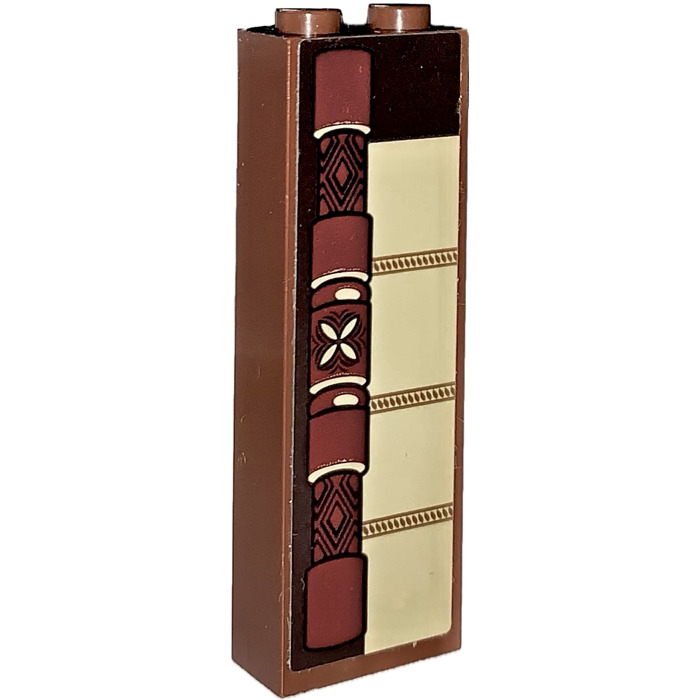 LEGO Brick 1 x 2 x 5 with Totem Pole Model Sticker with Stud Holder ...